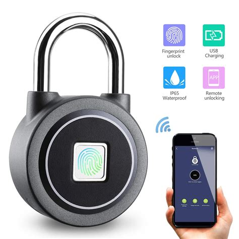 Buy Waterproof Keyless Portable Bluetooth Smart Fingerprint Lock Padlock Anti