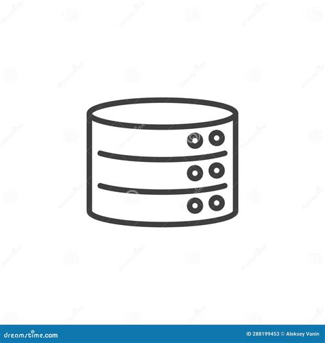 Database Server Line Icon Stock Illustration Illustration Of Thin 288199453