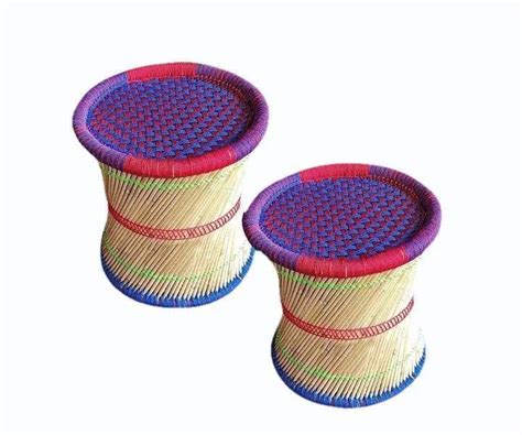 Round Bamboo Mudha Set With Cushion At ₹ 1500set In Bengaluru Id 2855525145162