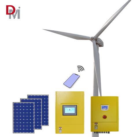 10kw On Grid Hybrid Solar Wind Turbine With Horizontal Axis Featuring Pwm Charge Controller