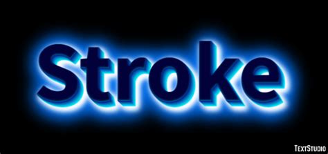 stroke text effect and logo design word