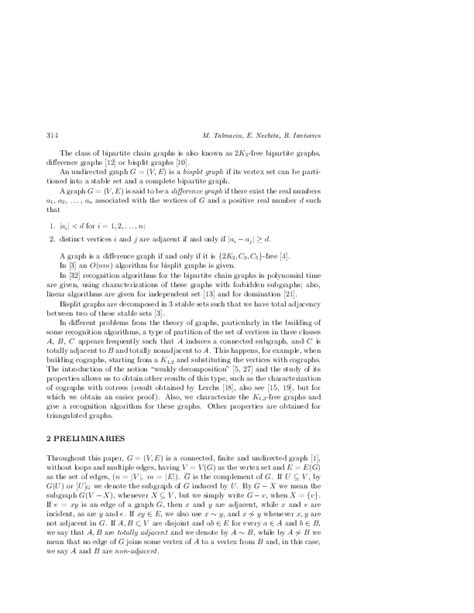 Recognition And Combinatorial Optimization Algorithms For Bipartite