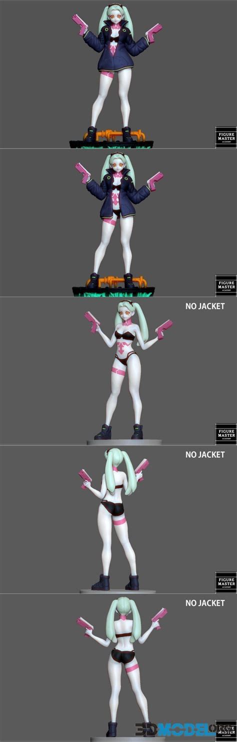 3d Model Rebecca 2 Cyberpunk Edgerunners 2077 Anime Girl Printable