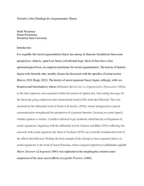 Doc Towards A New Paradigm For Argumentation Theory