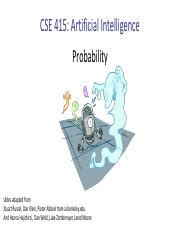 Lec13 Prob Intro Pdf CSE 415 Artificial Intelligence Probability