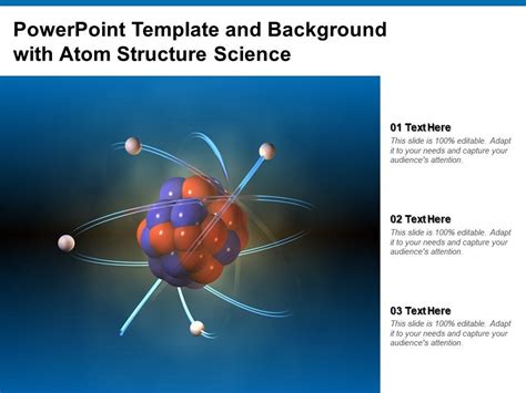 Powerpoint Template And Background With Atom Structure Science Presentation Graphics