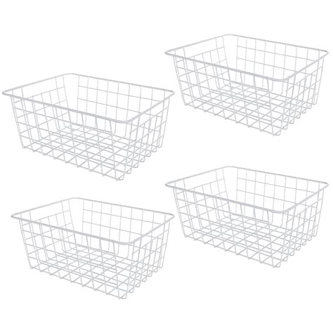 Lishine 4 Pack Deep Freezer Organizer Bins Stackable