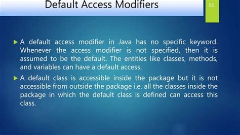 Access Modifiers Pptx