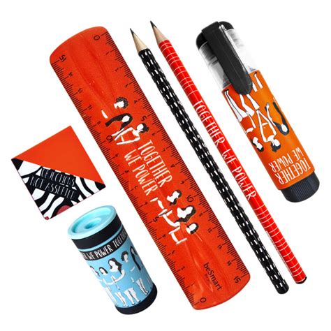 Be Smart Канцелярский набор школьный 6 предметов Girls 2 простых карандаша ластик линейка