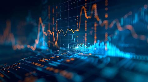 An Advanced Financial Data Visualization Futuristic Digital Graphs