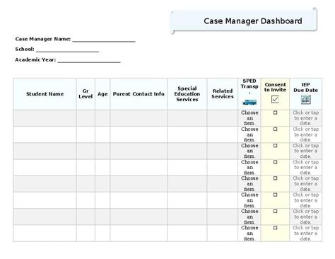 Case Manager Dashboard By Divinely Purposed Tpt