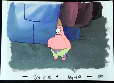 Orig Spongebob Animation Cel Background Patrick Wander