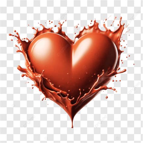 심장 모양을 형성하는 3d 액체 초콜릿 초콜릿 스플래쉬 심장 Shpae 녹는 초콜릿 Png 일러스트 및 이미지 에 대한