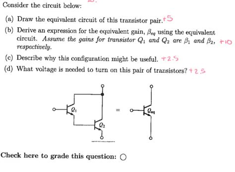 Solved Consider The Circuit Below A Draw The Equivalent