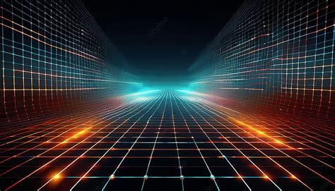 Abstract Digital Grid With Glowing Lines Background Digital Grid Lines Background Image And