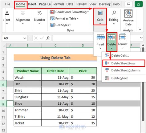 How To Delete Infinite Rows In Excel 5 Easy Ways Exceldemy