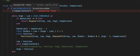 support `goto` statements · issue 224 · kampfkarren selene · github