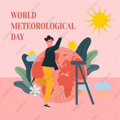 World Meteorological Day Illustration Simple Social Media Template