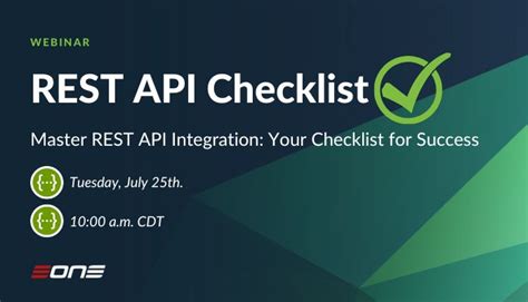 Eone Solutions On Linkedin Upcoming Webinar Rest Apis Checklist Eone Solutions