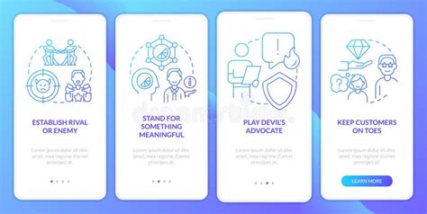 Generate More Consumers Blue Gradient Onboarding Mobile App Screen Stock Vector Illustration