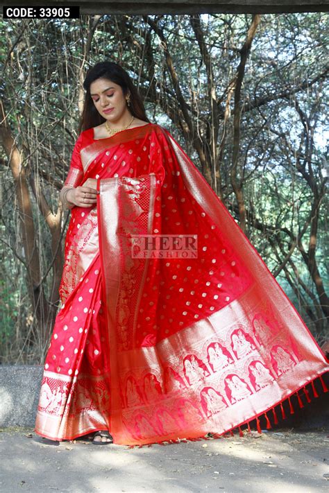 Pink Color Soft Satin Silk Saree With Zari Weaving Work
