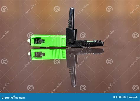 Optical Fiber Single Mode LC Connector Stock Photo Image Of Data Connection
