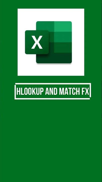 excel tutoring learn hlookup function with match function excel
