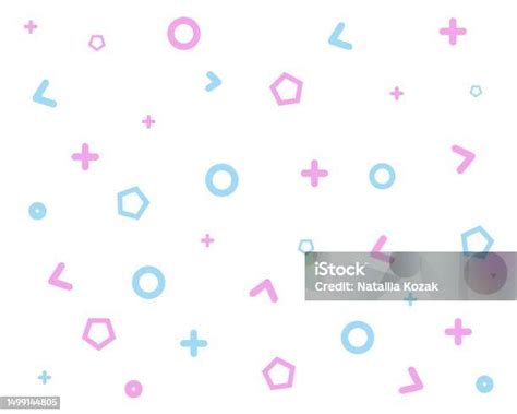 배경에 대한 기하학적 도형의 집합입니다 벡터 플랫 스타일 흰색 배경에 분리된 모양 그림 0명에 대한 스톡 벡터 아트 및 기타 이미지 Istock