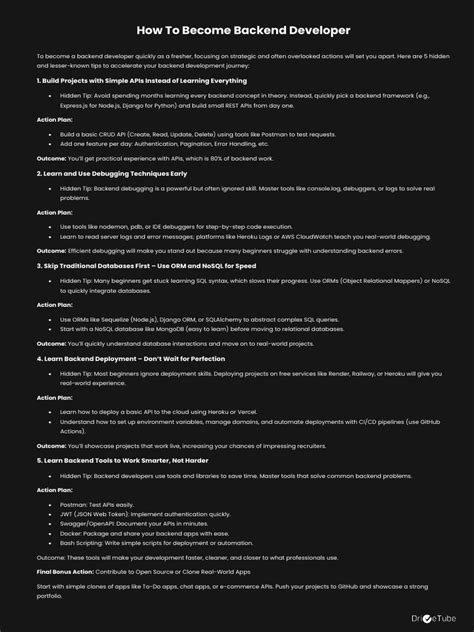 Backend Developer Guide Pdf Debugging Databases