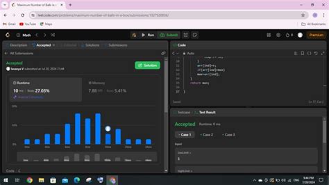 Day 87 Of 100daysofleetcode Challenge Putting Balls In A Box Lavanya V Posted On The Topic