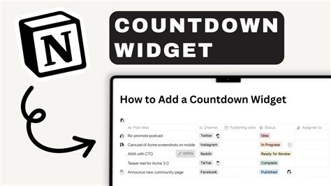 How To Add A Countdown Widget In Notion Notion Tutorial 2025 Youtube