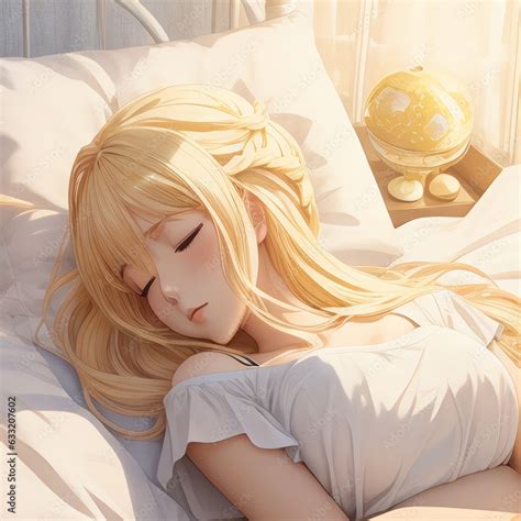 A Beautiful Anime Lo Fi Girl Chilling At Night Anime Girl Lying On Bed