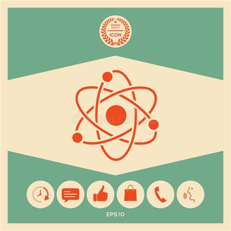 Atom Symbol Science Icon Stock Vector Illustration Of Sharp