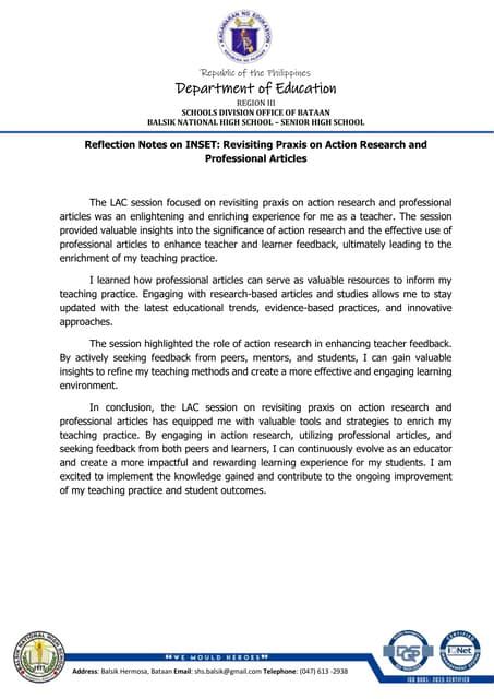 Reflection Notesdocx