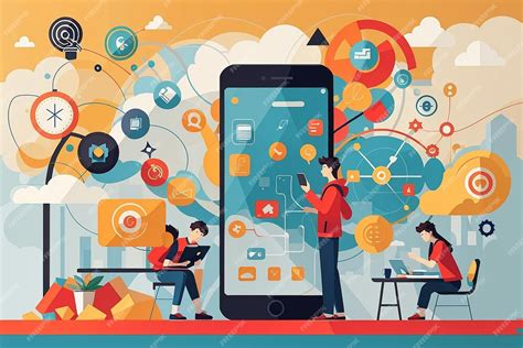 Premium Photo Business Team Working For Mobile Application
