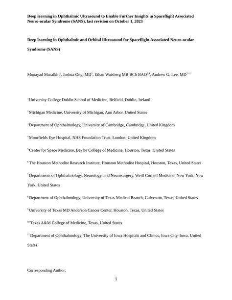 Pdf Deep Learning In Ophthalmic And Orbital Ultrasound For