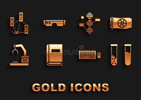 Set User Manual Video Graphic Card Test Tube And Flask Keyboard Mouse Robotic Robot Arm Hand