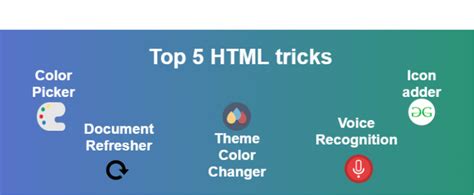 Top 5 Html Tricks That You Should Know Geeksforgeeks