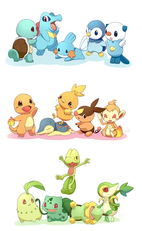 Cute Chibi Starter Pokemon