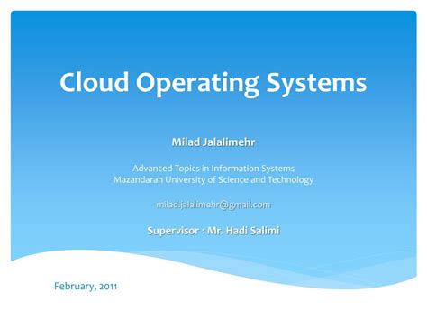 PPT Cloud Operating Systems PowerPoint Presentation Free Download ID