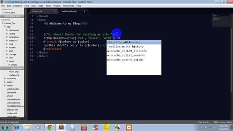 6 Understanding Blade Template Engine In Laravel 4 In Bangla Youtube