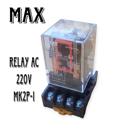 Relay Ac 220v 8 Pin Max Plus Soket Lazada Indonesia