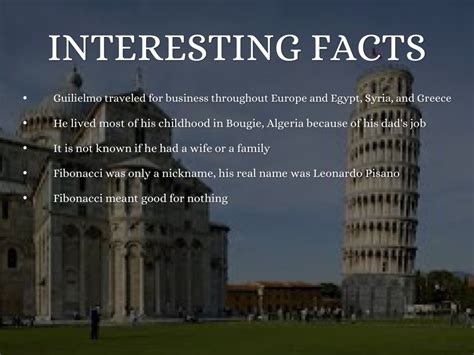 Leonardo Fibonacci Accomplishments