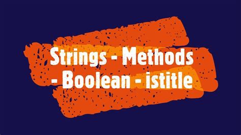 Python Strings Methods Boolean Istitle Pythontips Viral