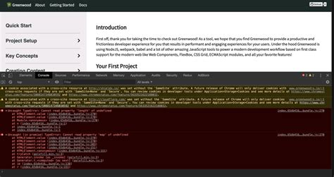 Website Pages With A Shelf Component Are Showing Console Errors When