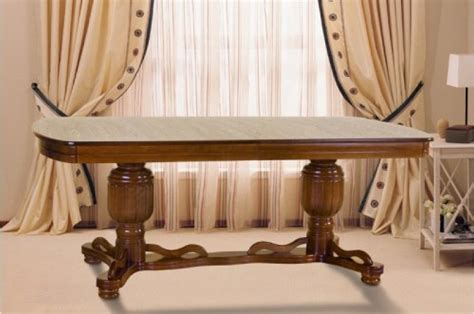 Обеденный стол для кухни прямоугольный из дерева МДФ Мебель М БАРОН 200 240 см светлый орех