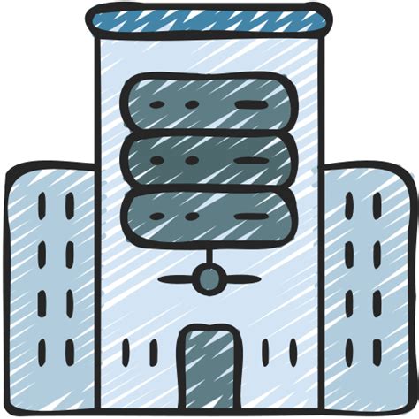 Data Center Free Architecture And City Icons