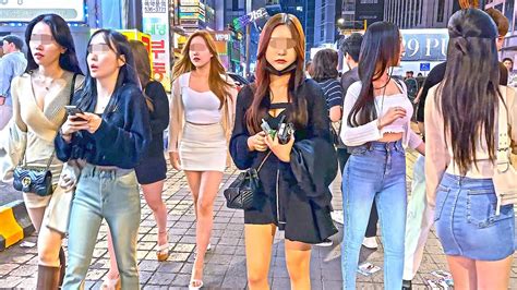 4K 늦은 밤에 서울 강남 거리에는 미녀들이 많습니다 GANGNAM SEOUL KOREA 4K JUST WALK
