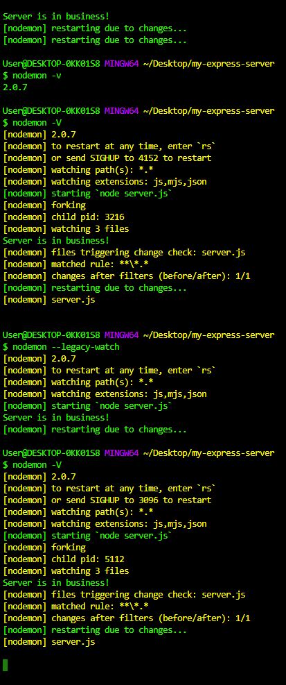 nodemon fails to restart the app · issue 1854 · remy nodemon · github