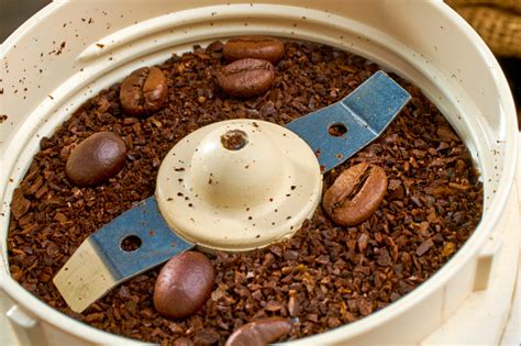 커피 콩을 곁들인 전기 커피 분쇄기에 가까이두세요 얕은 초점 효과 부드러운 초점 N 0명에 대한 스톡 사진 및 기타 이미지 0명 갈색 구이 Istock